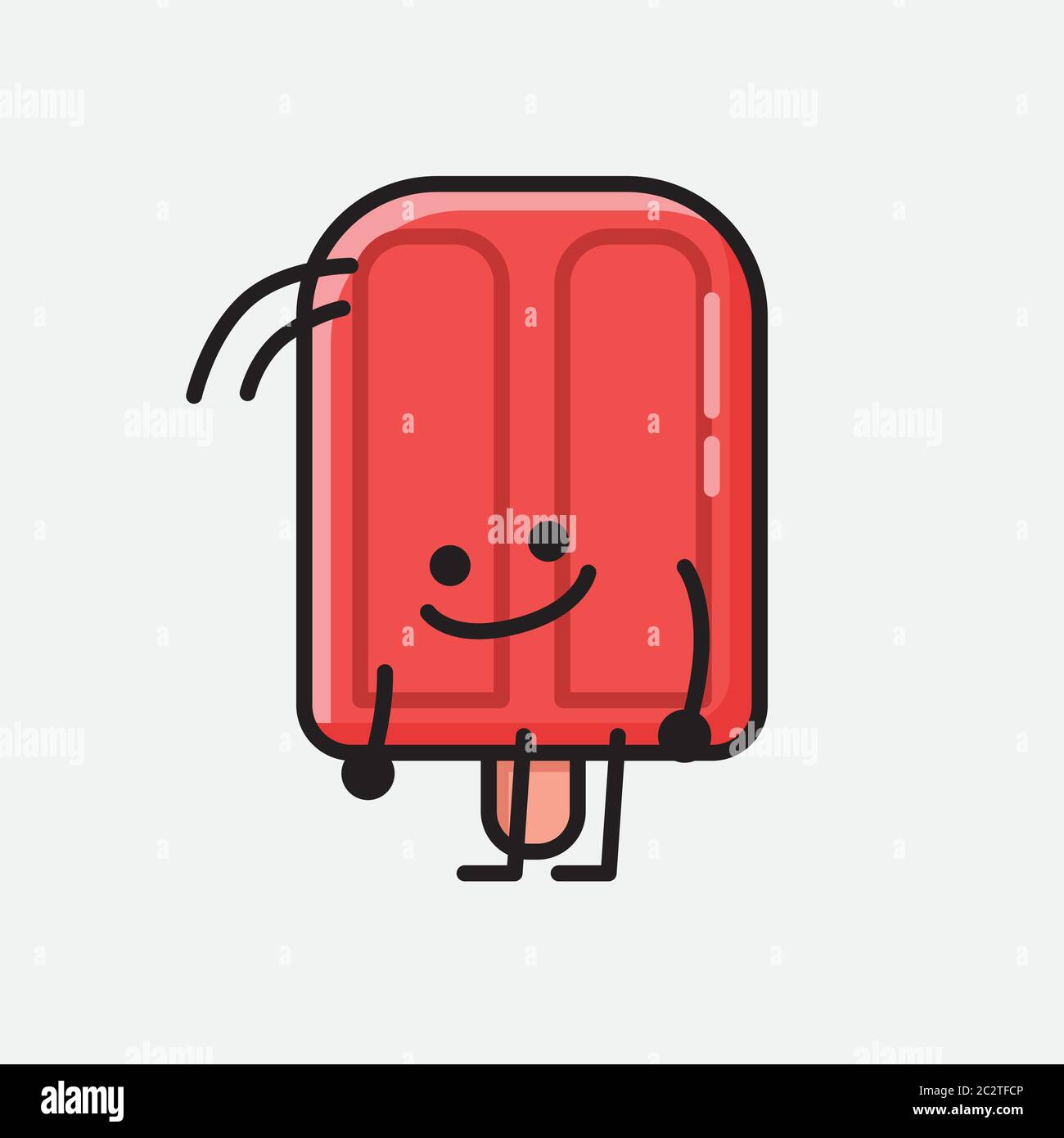 An illustration of Cute Popsicle Mascot Vector Character in Flat Design ...