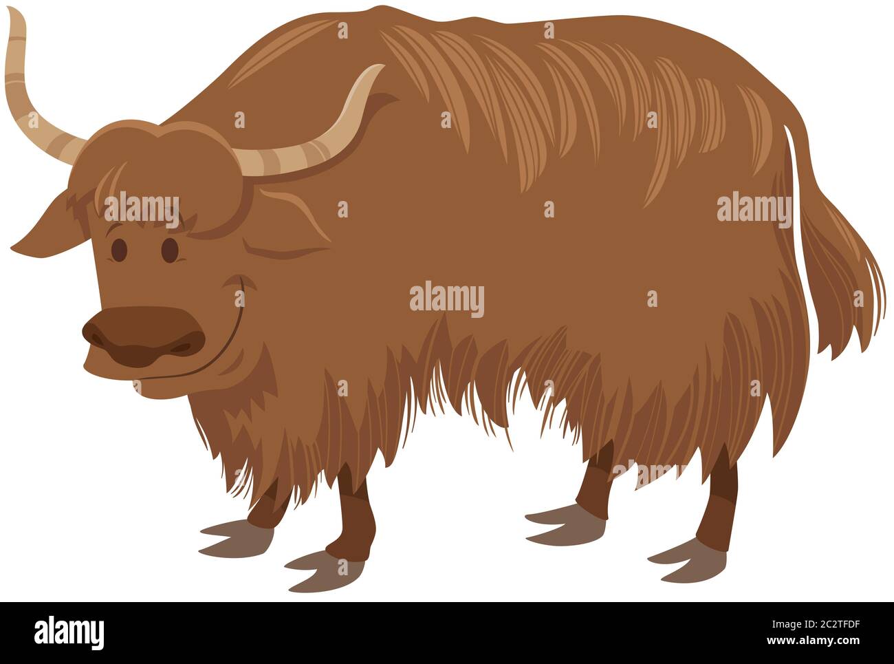 yak cartoon wild animal character Stock Photo - Alamy