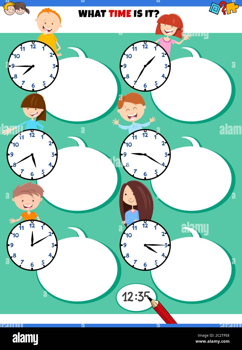 Telling time educational game hi-res stock photography and images - Alamy