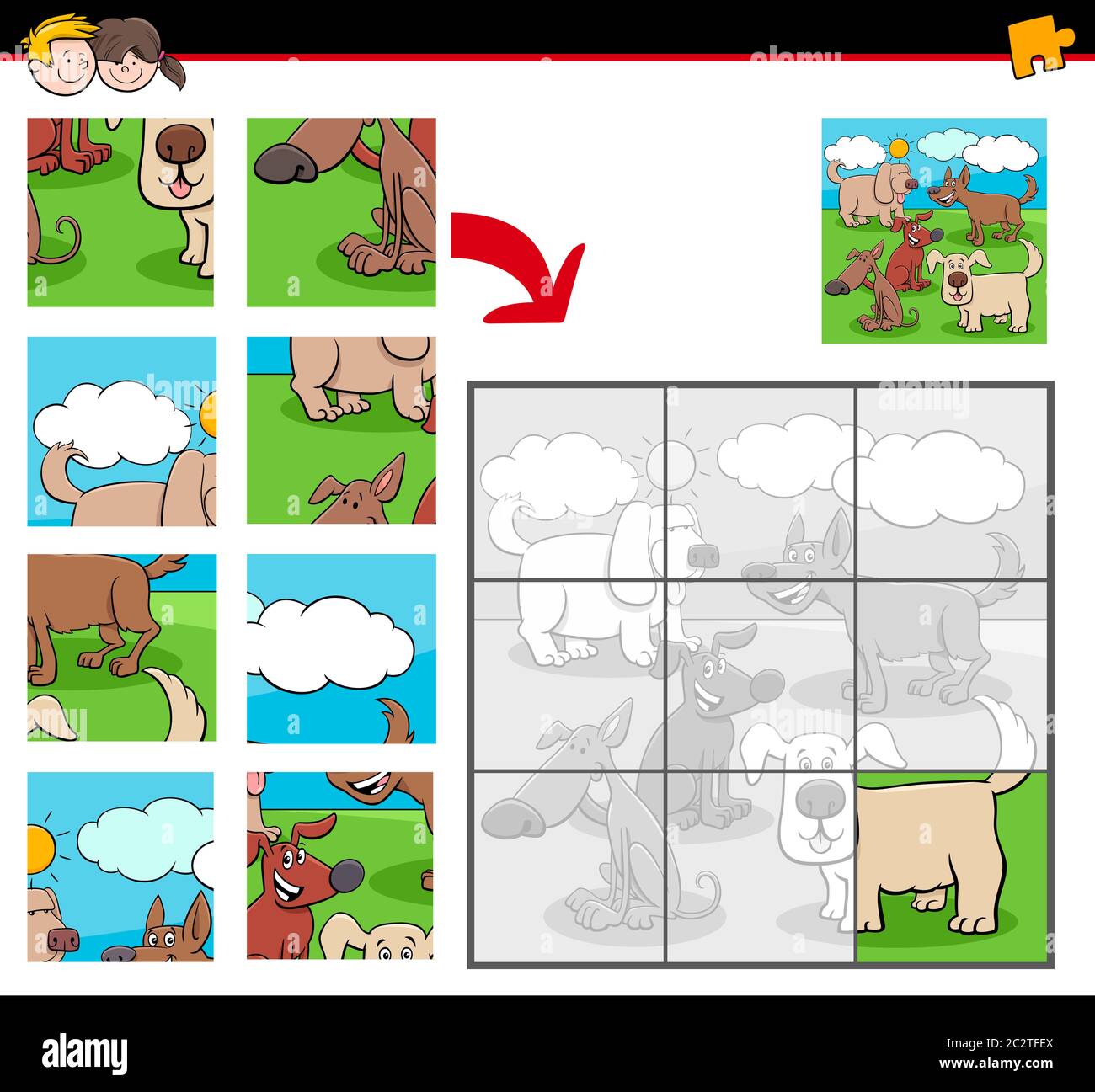 Cartoon dog characters group hi-res stock photography and images - Alamy