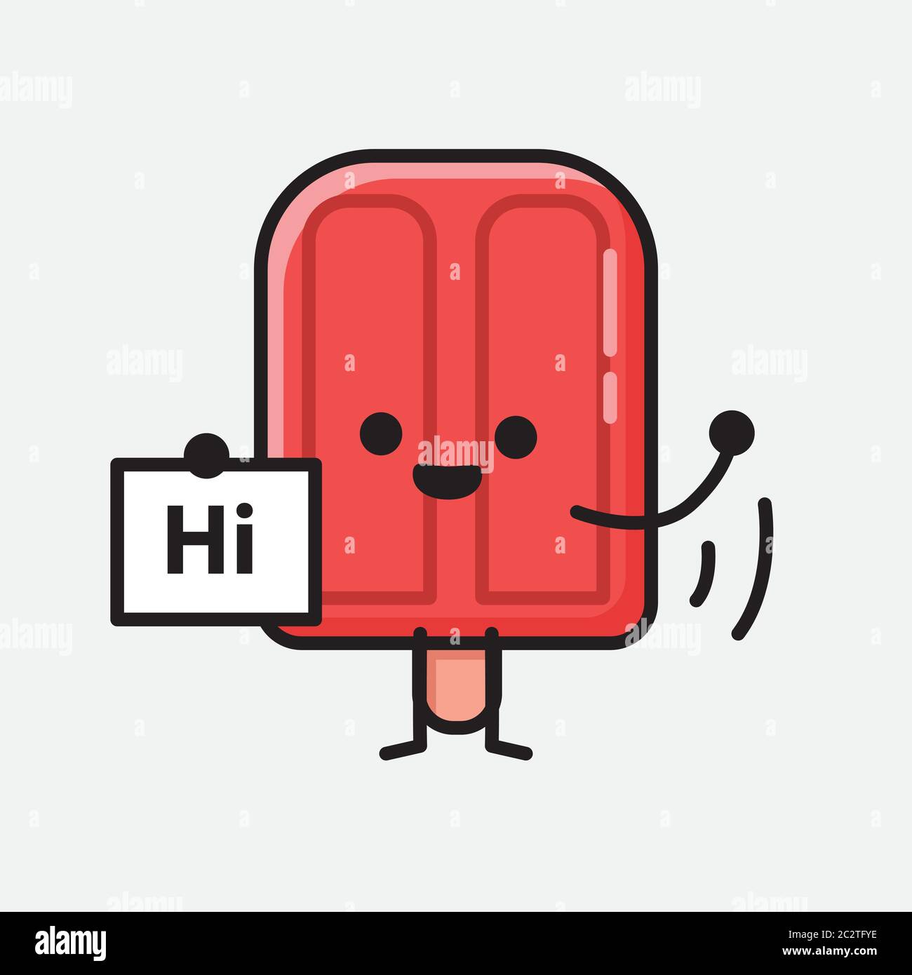 An illustration of Cute Popsicle Mascot Vector Character in Flat Design ...