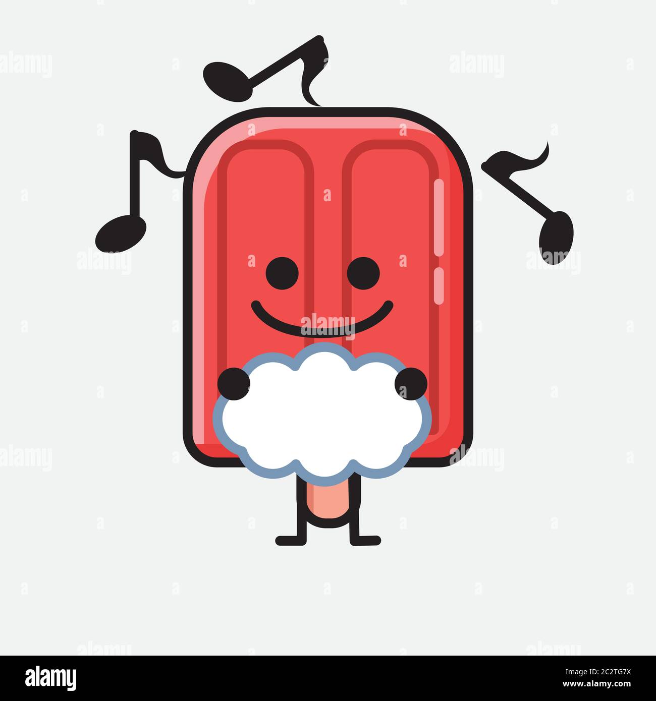 An illustration of Cute Popsicle Mascot Vector Character in Flat Design ...