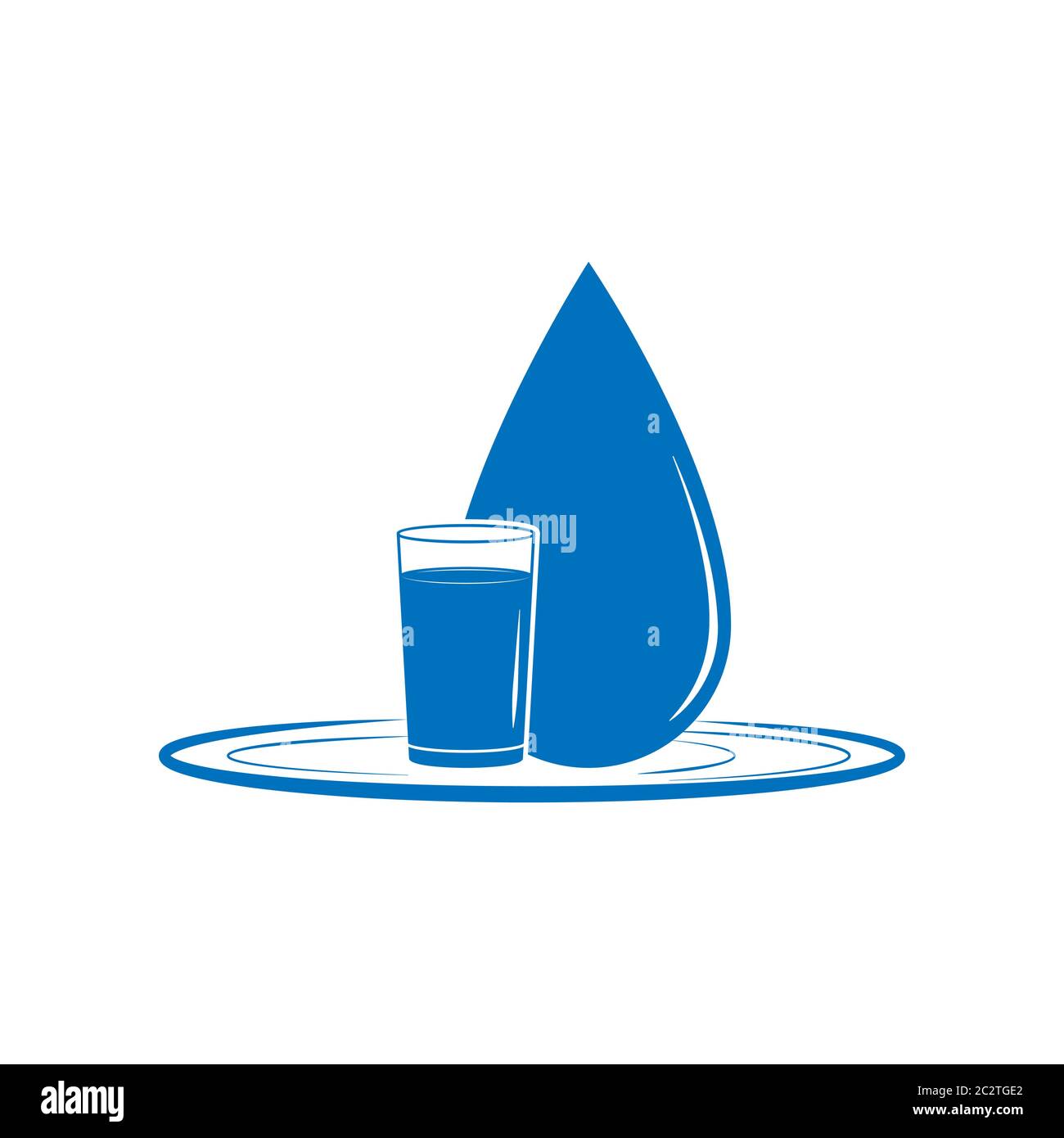 drop of water and a glass. Vector illustration isolated on white ...