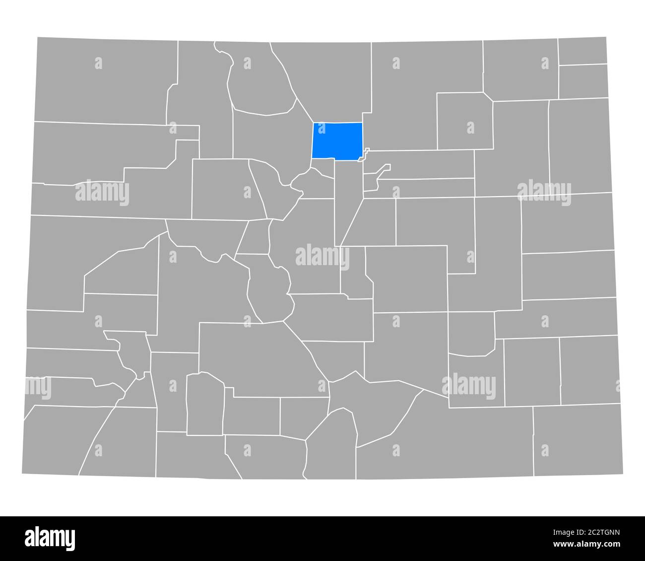Map of Boulder in Colorado Stock Photo - Alamy