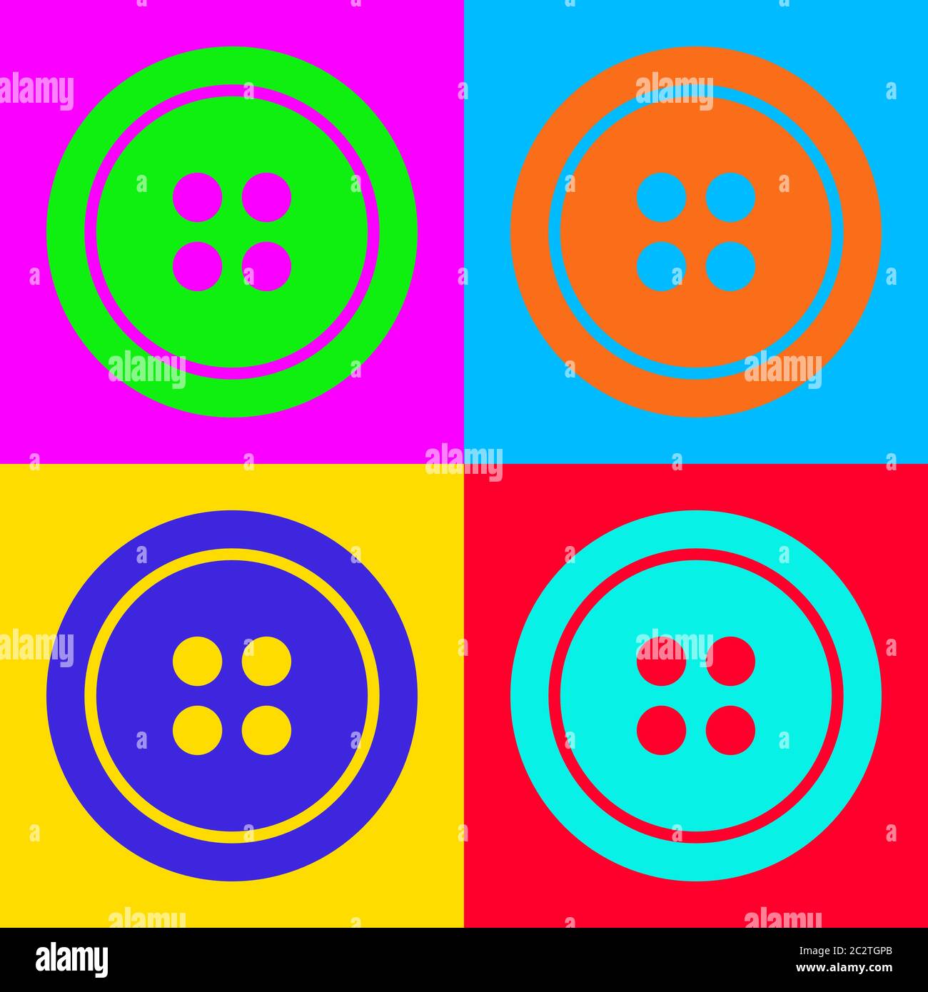 Button and pop-art Stock Photo - Alamy