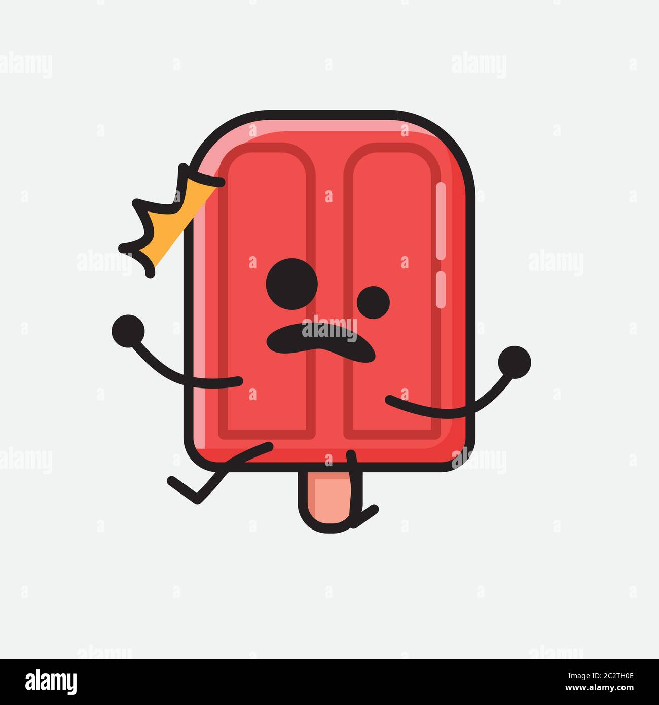 An illustration of Cute Popsicle Mascot Vector Character in Flat Design ...