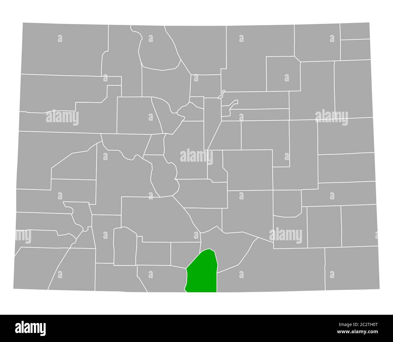 Map of Costilla in Colorado Stock Photo - Alamy
