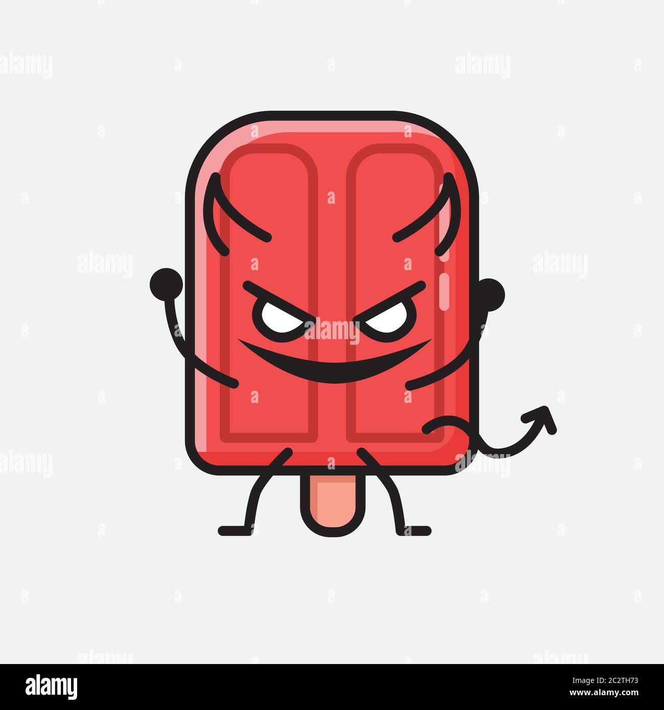 An illustration of Cute Popsicle Mascot Vector Character in Flat Design ...