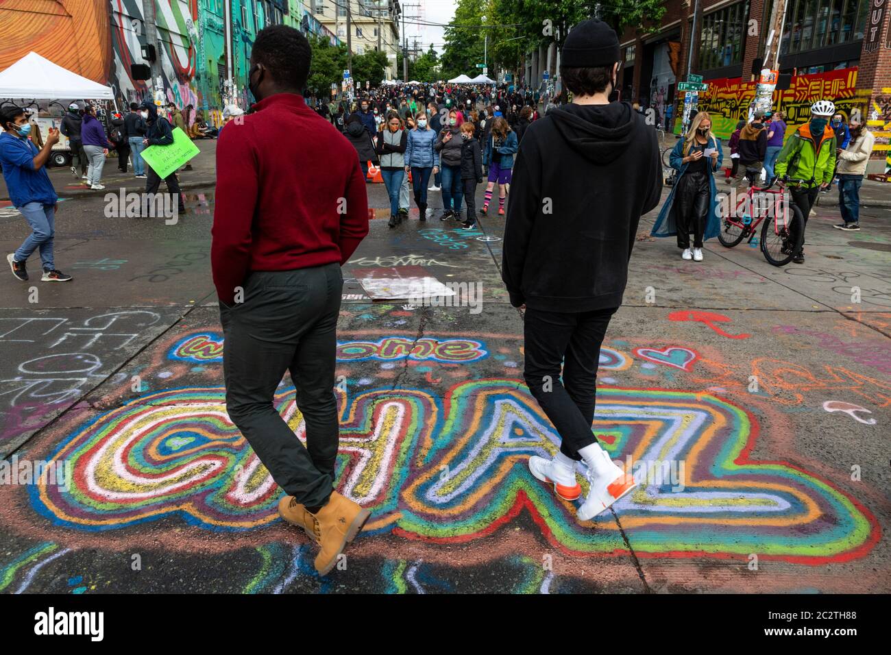 The Capitol Hill Autonomous Zone (CHAZ) or the Capitol Hill Occupied ...