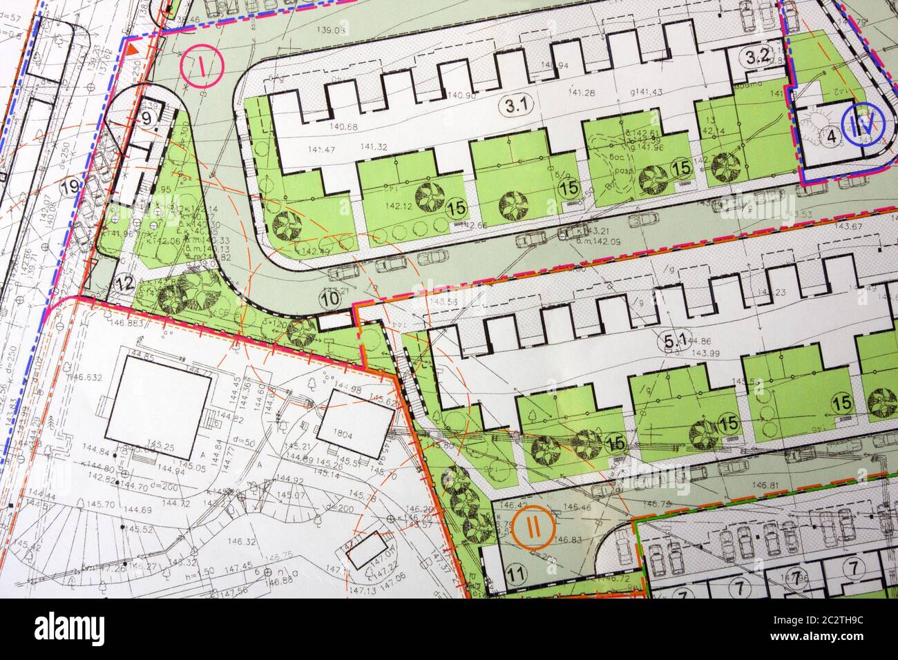 Architectural general plan. Background or texture Stock Photo - Alamy