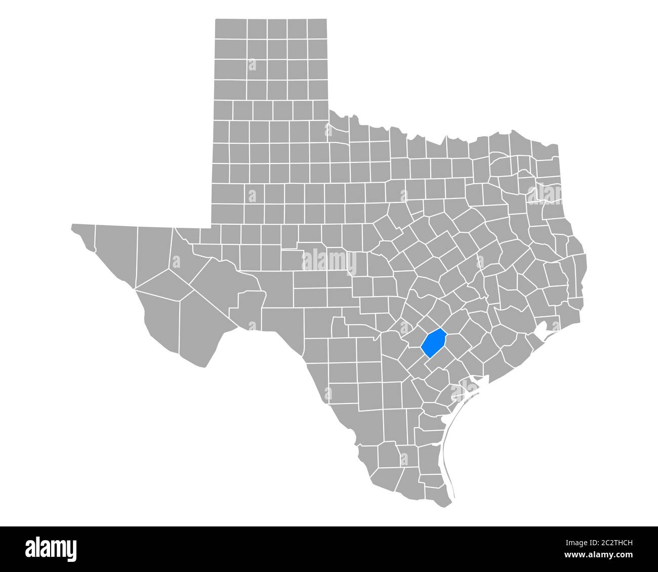 Map of Gonzales in Texas Stock Photo - Alamy