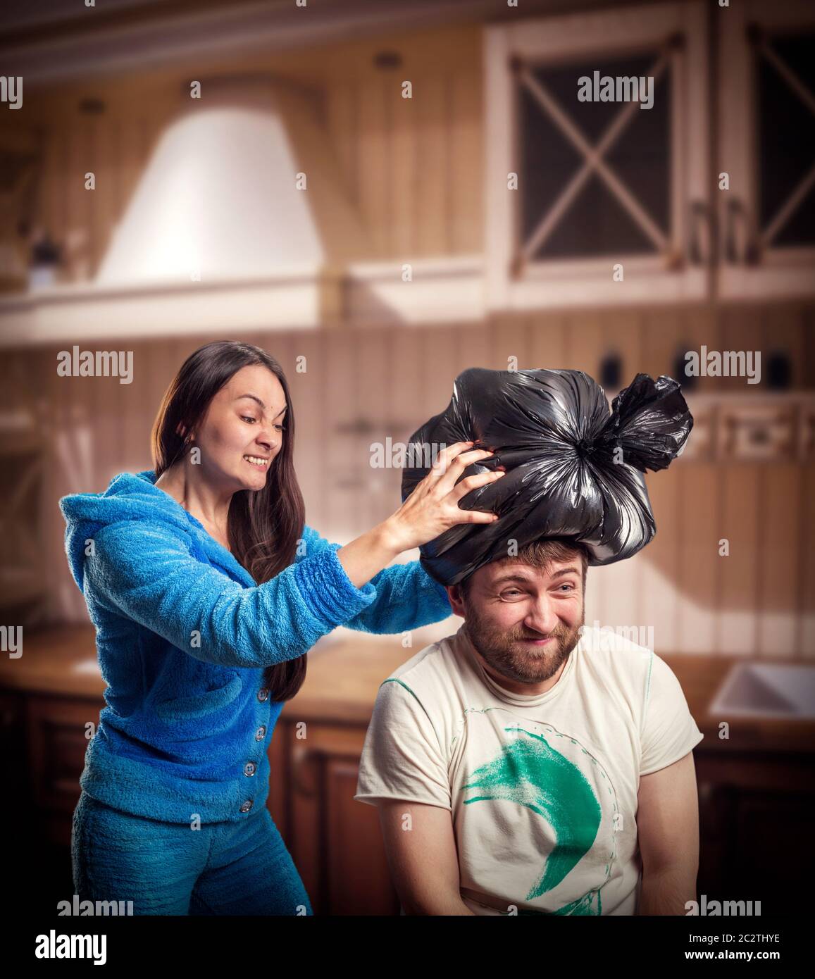 Plastic bag man angry hi-res stock photography and images - Alamy