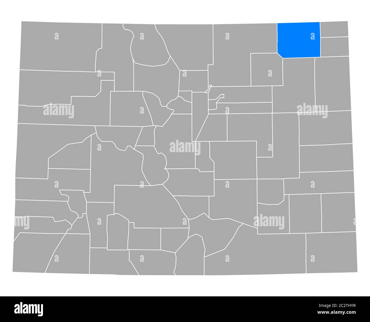 Map of Logan in Colorado Stock Photo - Alamy