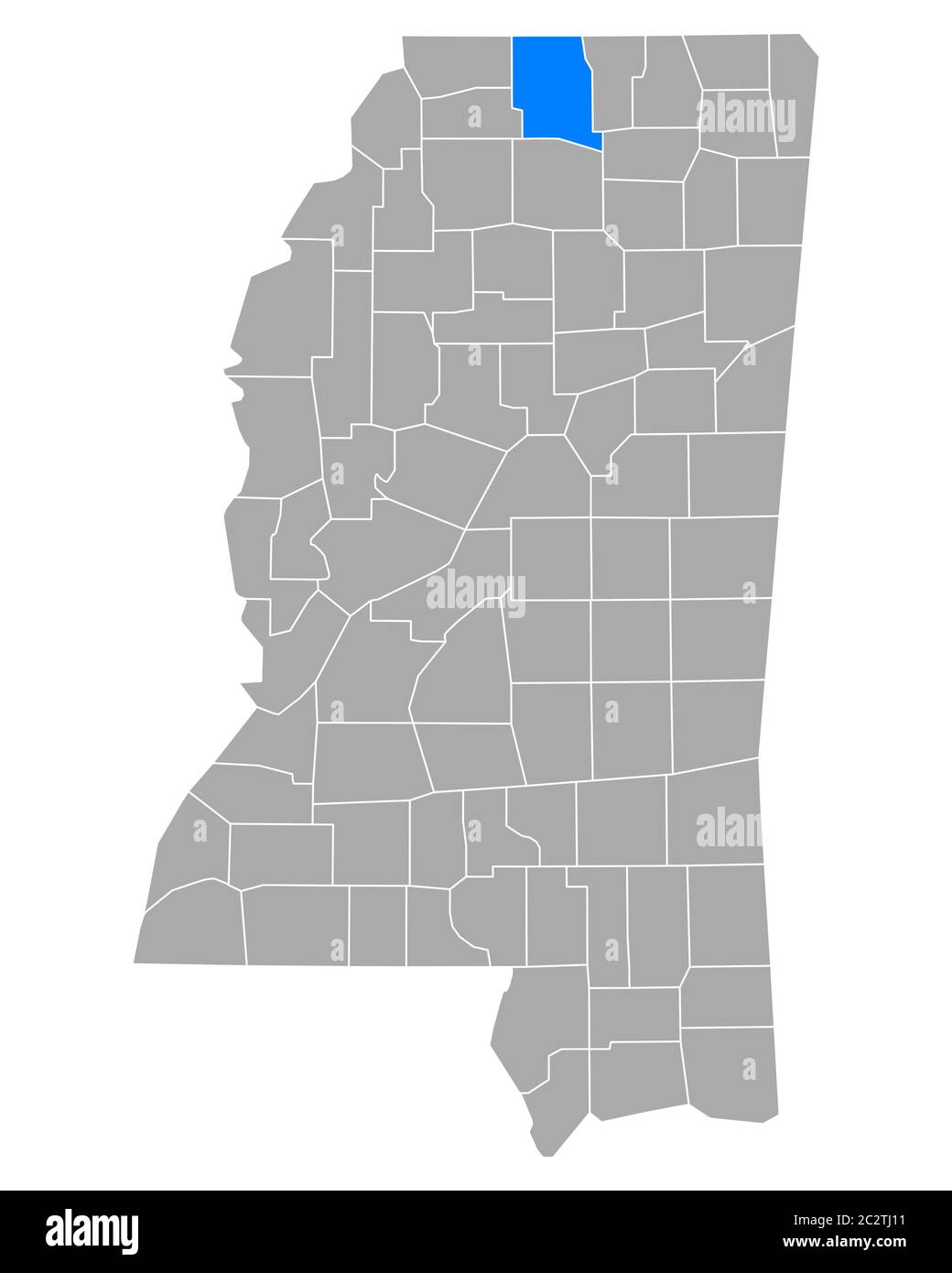 Map of Marshall in Mississippi Stock Photo - Alamy