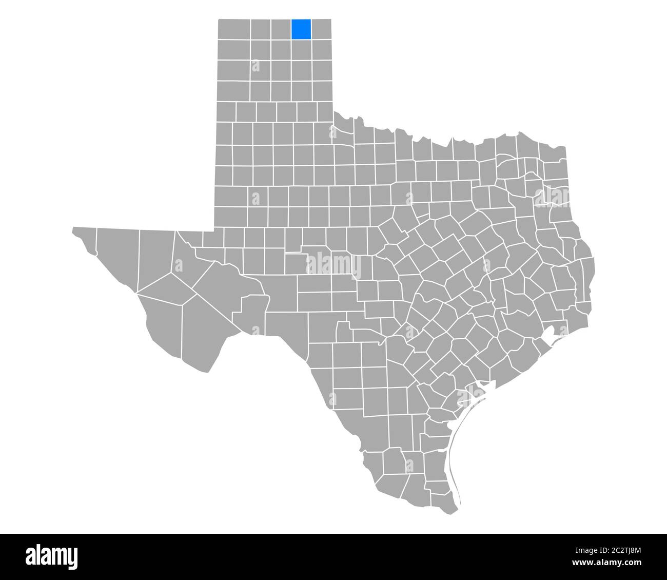 Map of Ochiltree in Texas Stock Photo - Alamy
