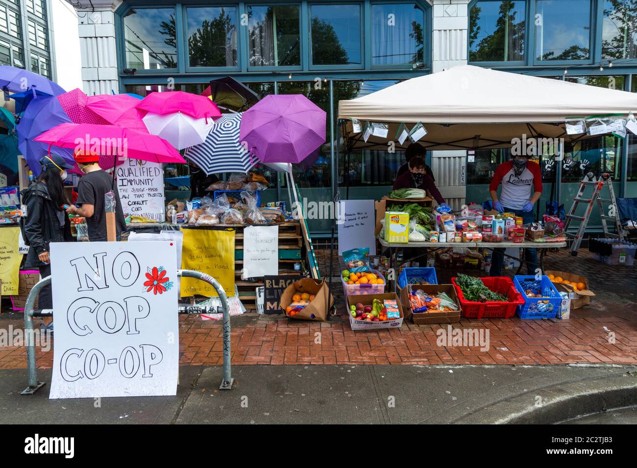 The Capitol Hill Autonomous Zone (CHAZ) or the Capitol Hill Occupied ...