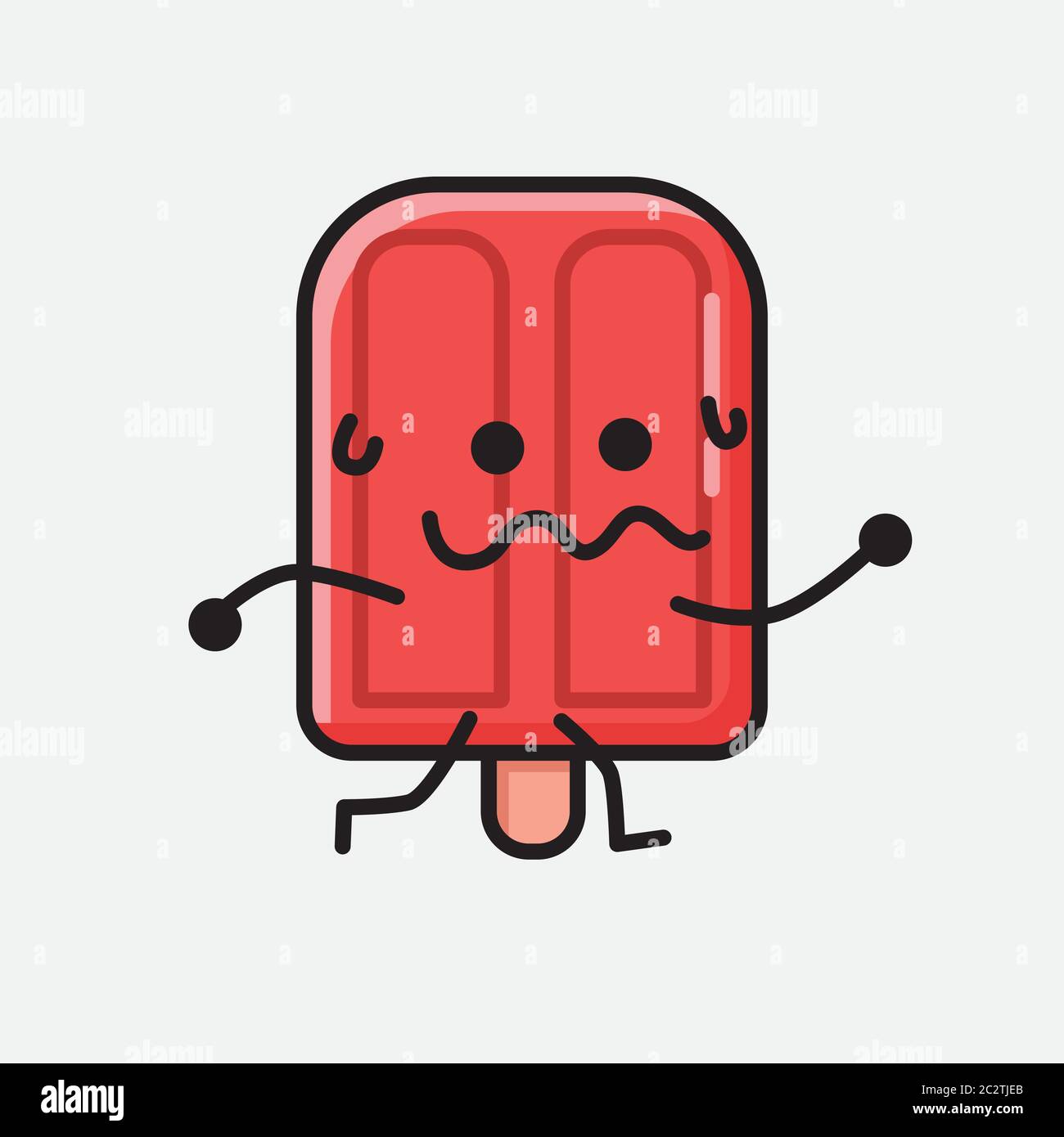 An illustration of Cute Popsicle Mascot Vector Character in Flat Design ...