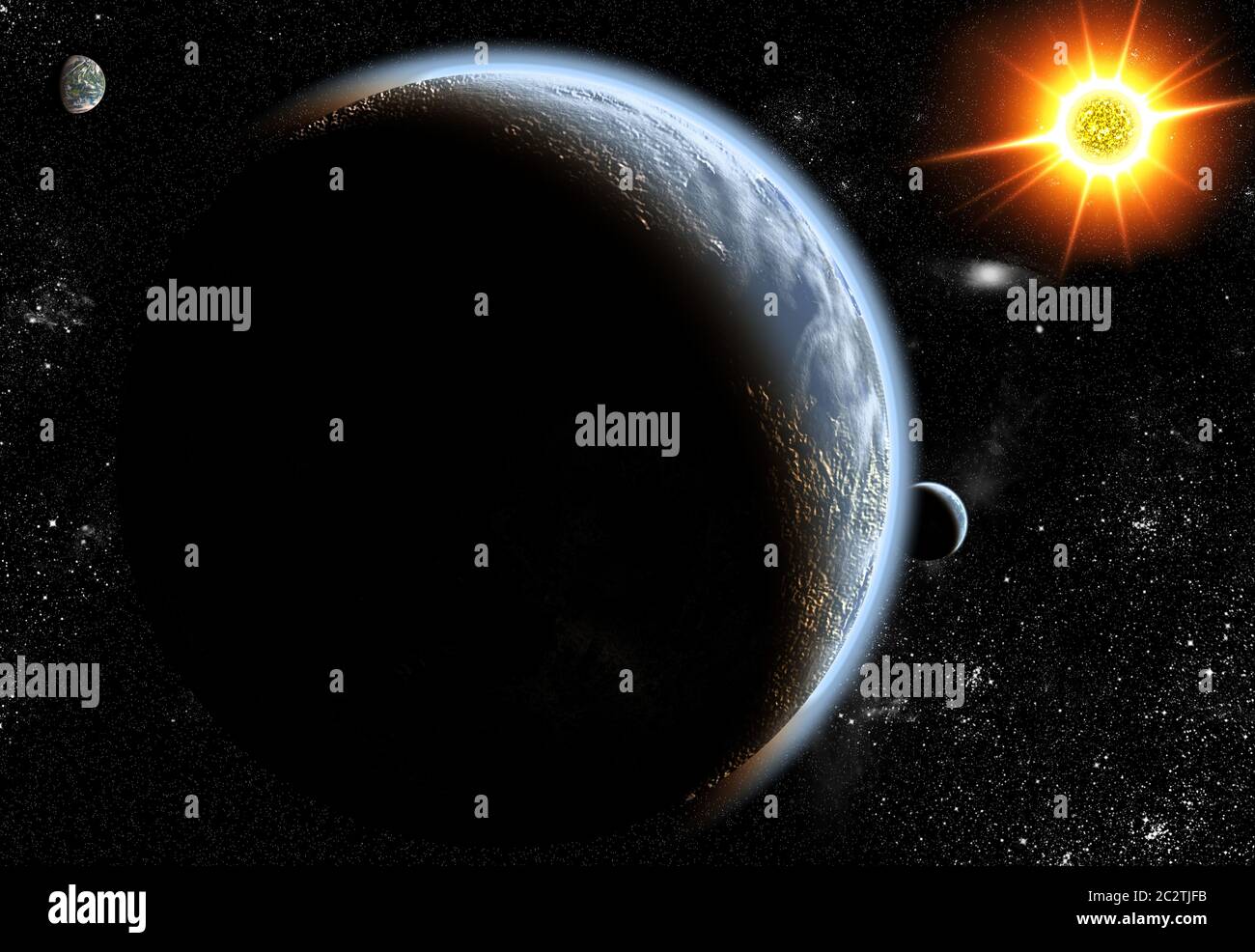 Sun and planets in space Stock Photo - Alamy