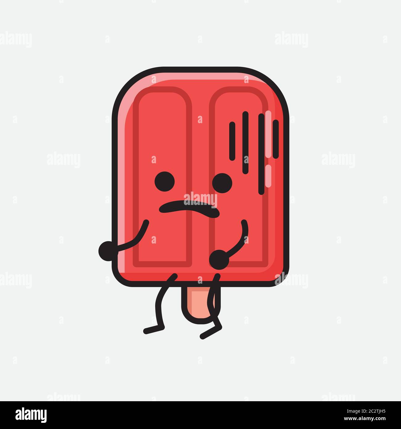An illustration of Cute Popsicle Mascot Vector Character in Flat Design ...