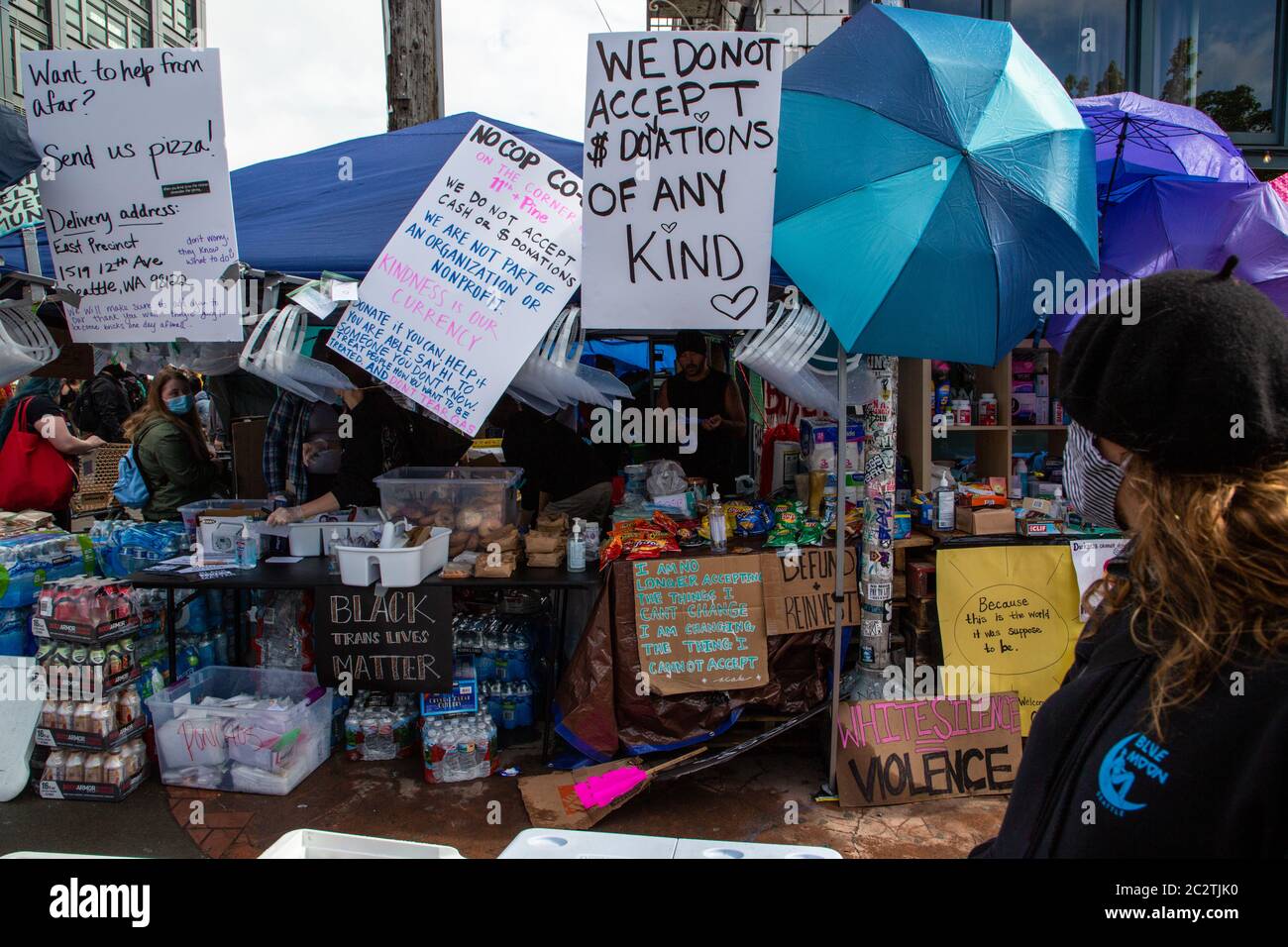 The Capitol Hill Autonomous Zone (CHAZ) or the Capitol Hill Occupied ...
