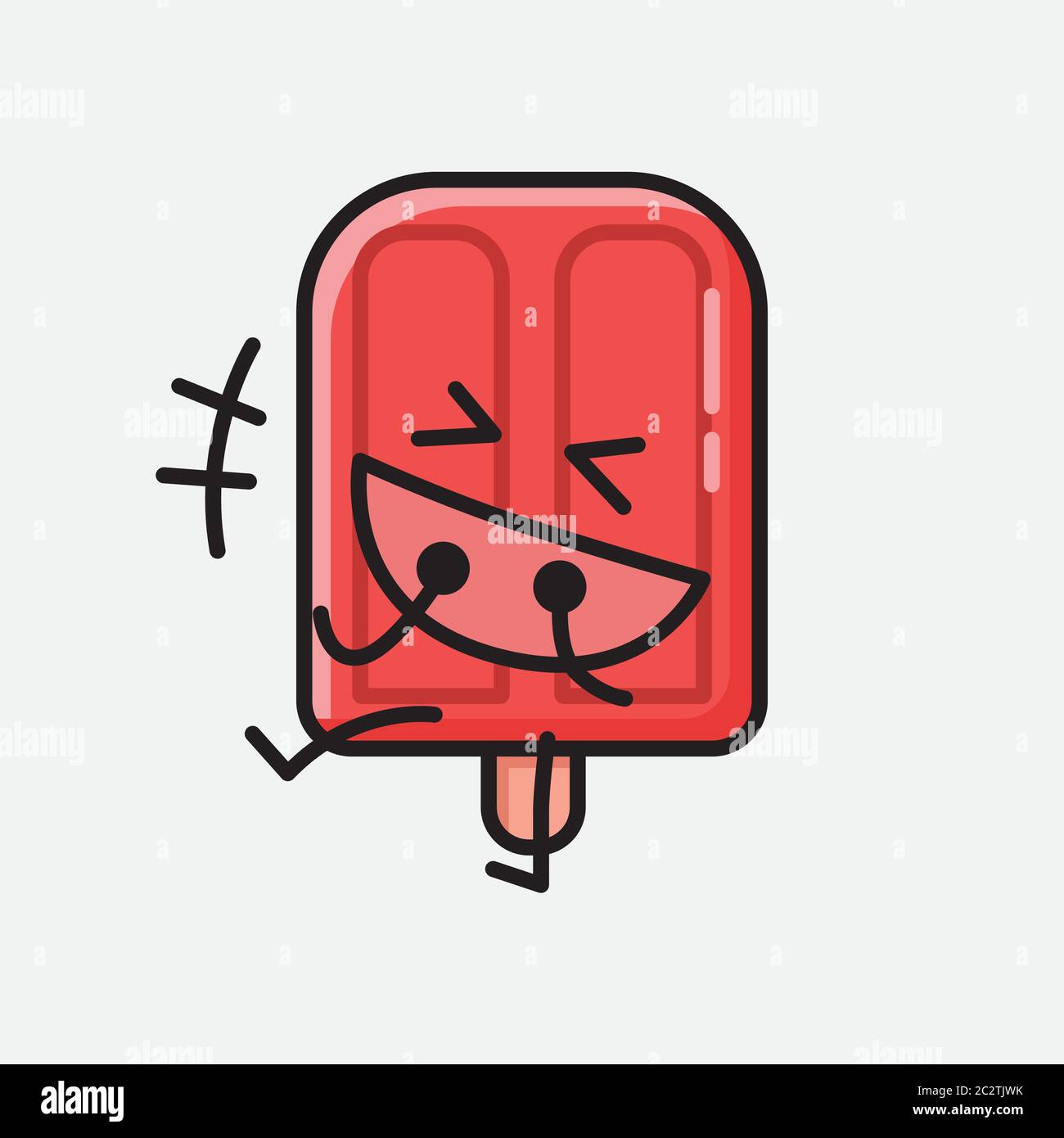 An illustration of Cute Popsicle Mascot Vector Character in Flat Design ...