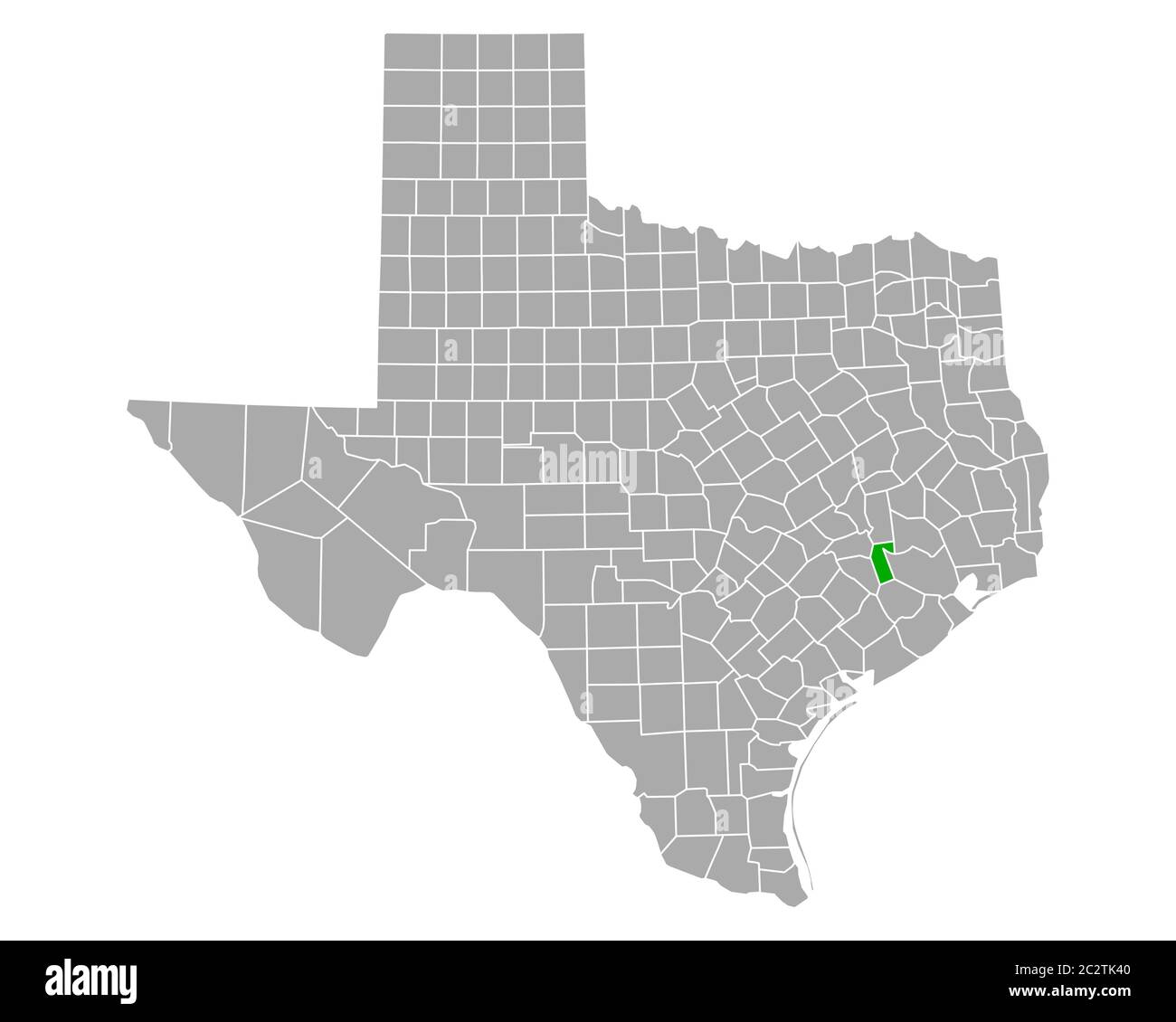 Map of Waller in Texas Stock Photo - Alamy