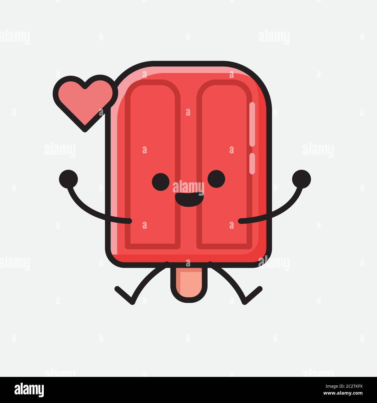 An illustration of Cute Popsicle Mascot Vector Character in Flat Design ...