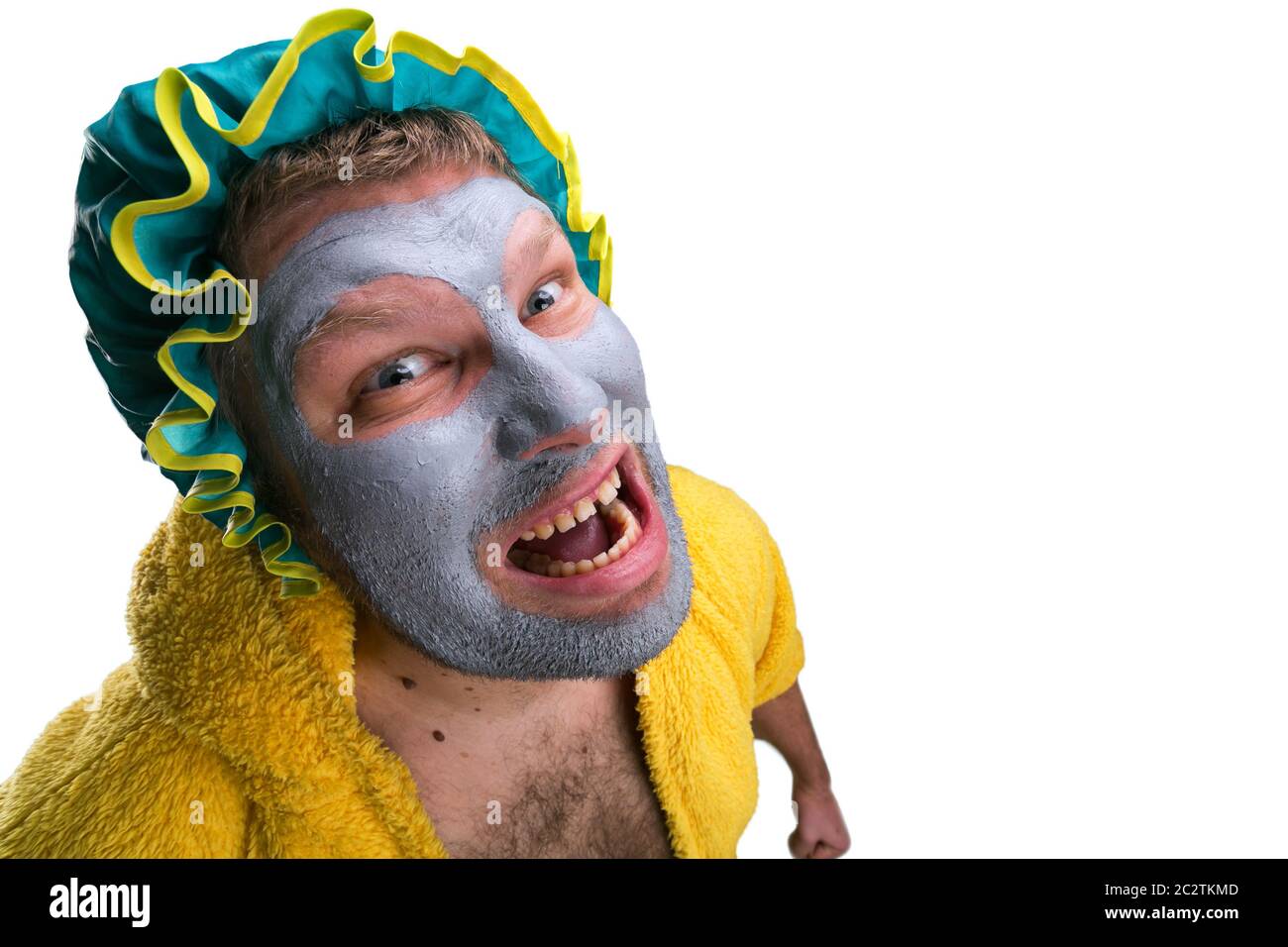 Funny fat man with bathrobe hi-res stock photography and images - Alamy