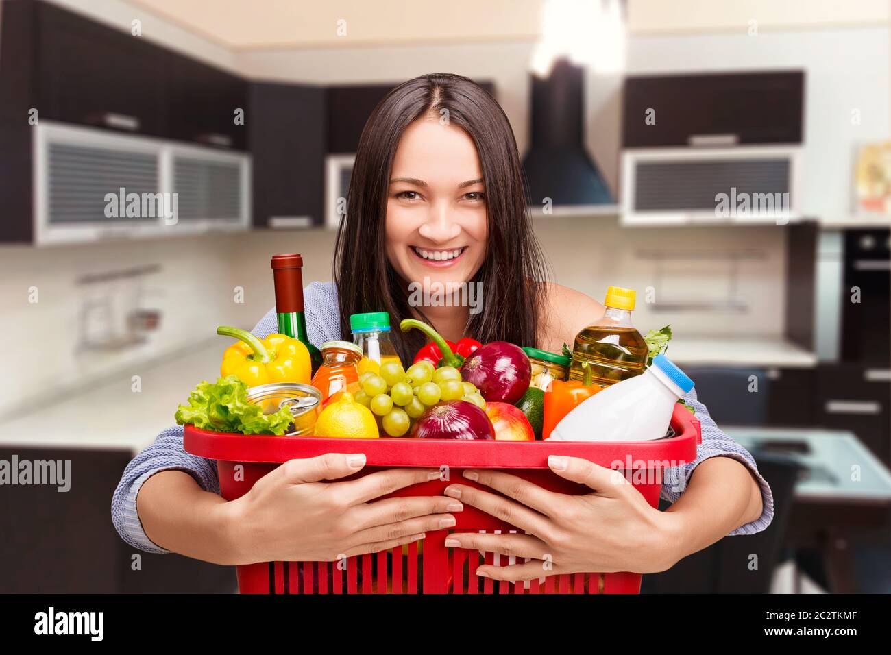 Shopping basket full of alcohol hi-res stock photography and images - Alamy