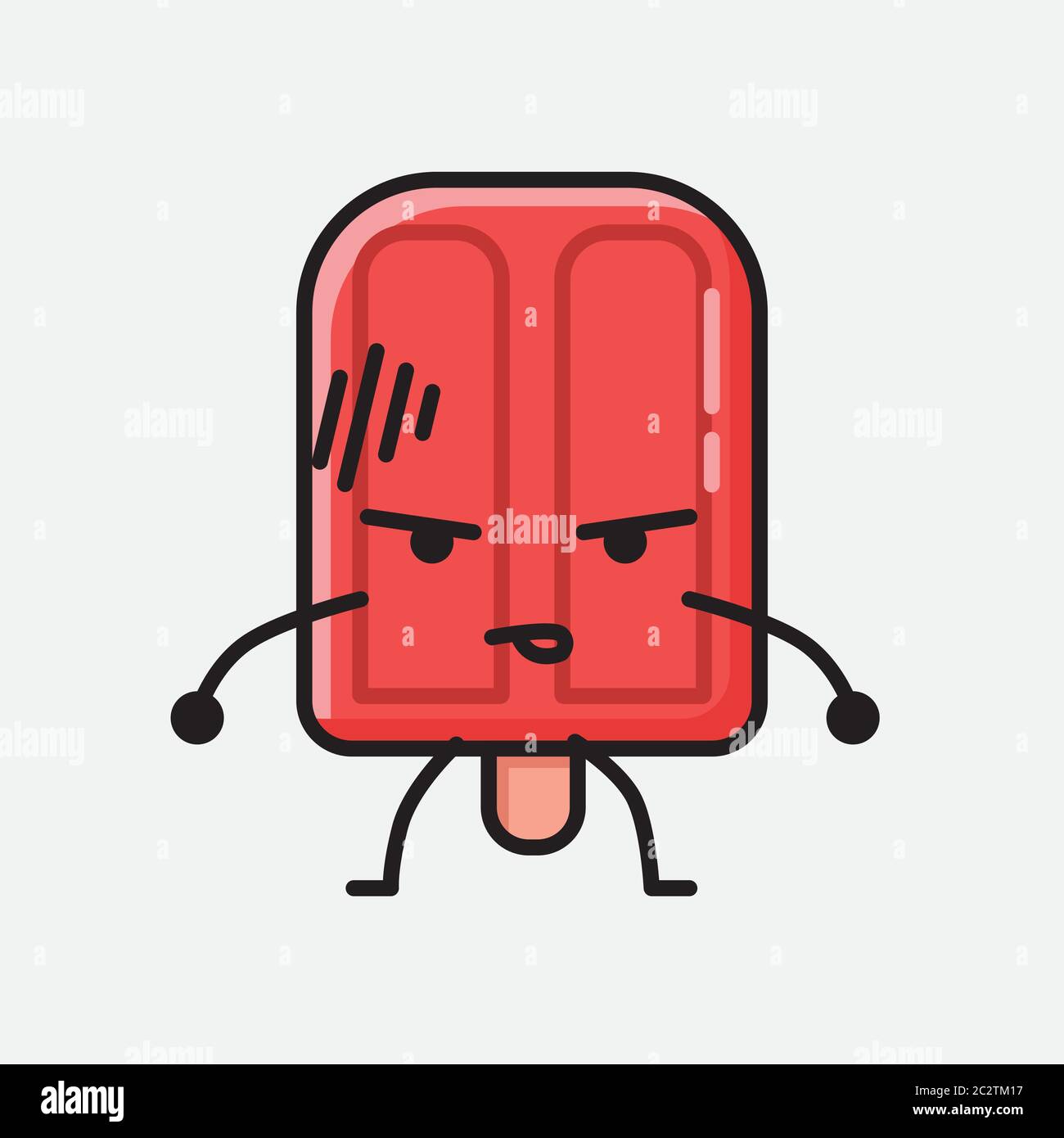 An illustration of Cute Popsicle Mascot Vector Character in Flat Design ...