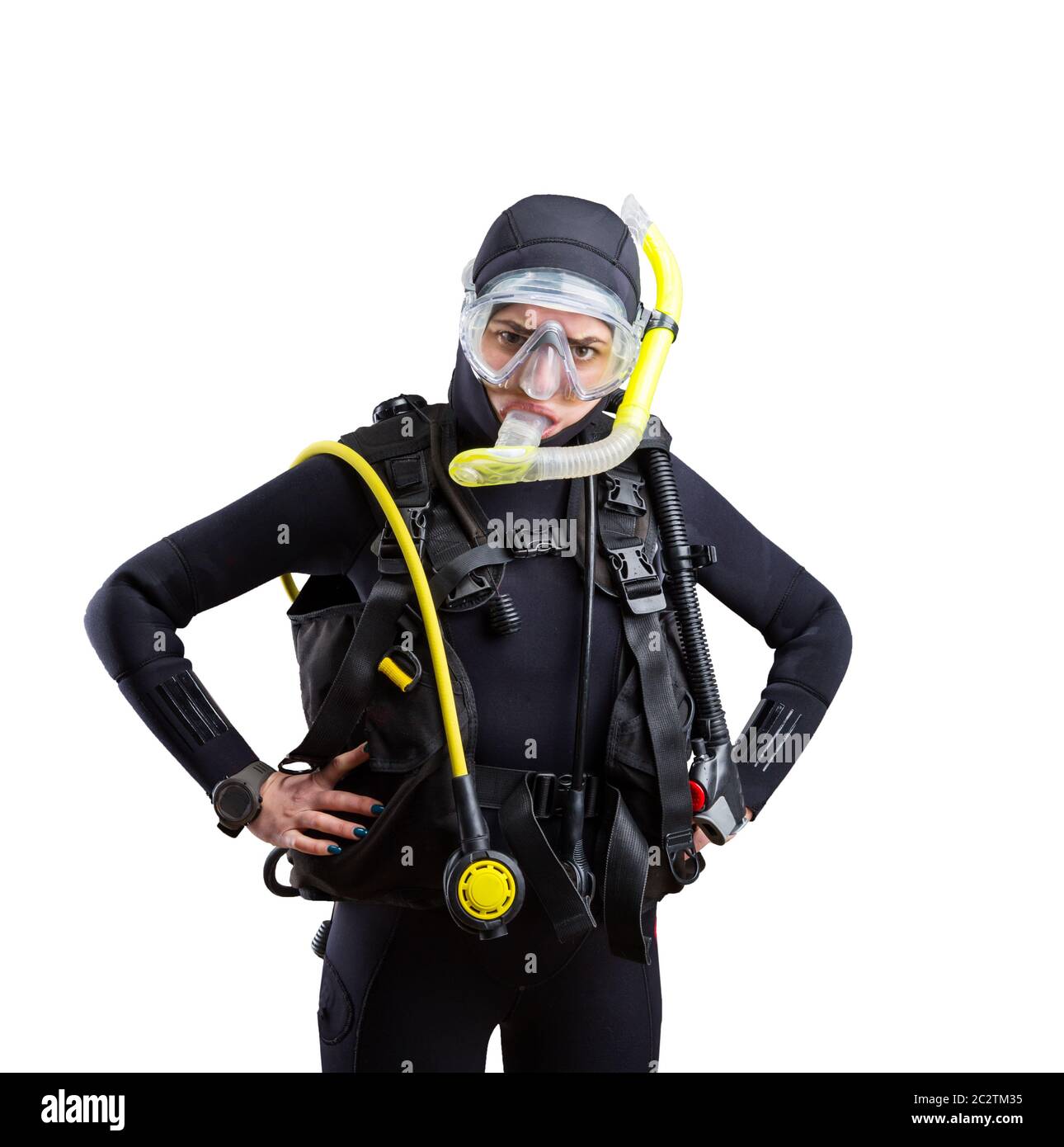 Woman scuba gear wetsuit hi-res stock photography and images - Alamy