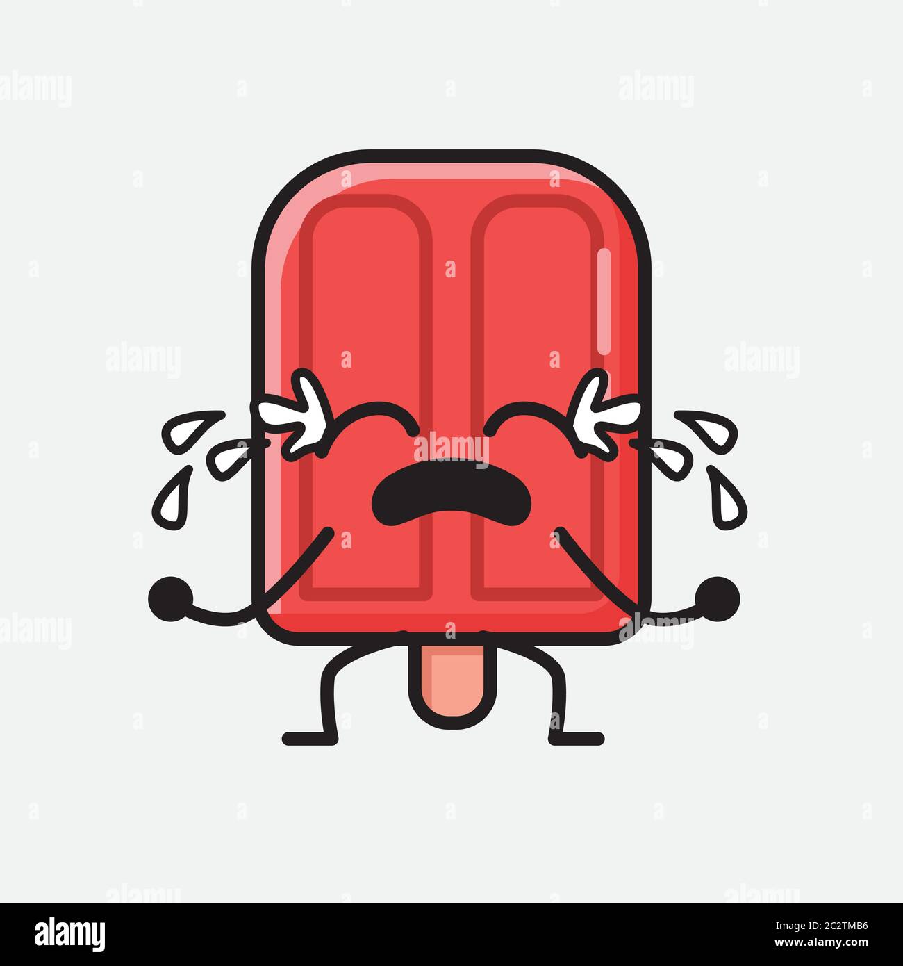 An illustration of Cute Popsicle Mascot Vector Character in Flat Design ...
