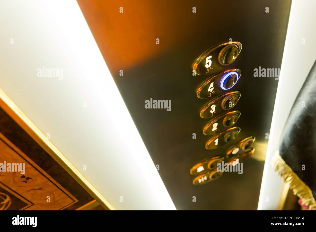 Up view of modern elevator buttons close up Stock Photo - Alamy