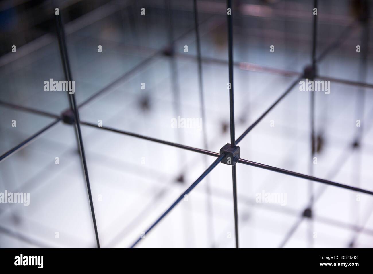 Closeup of abstract cubical grid Stock Photo - Alamy