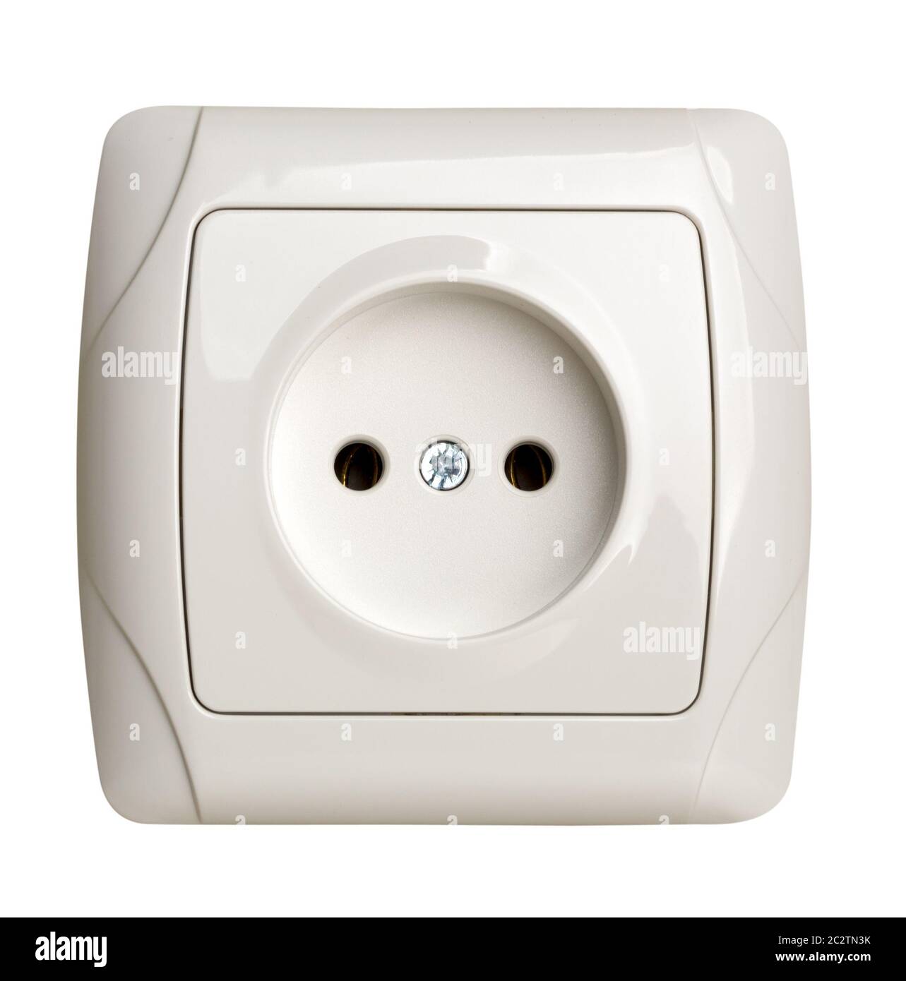 Closeup of electrical outlet isolated on white Stock Photo - Alamy