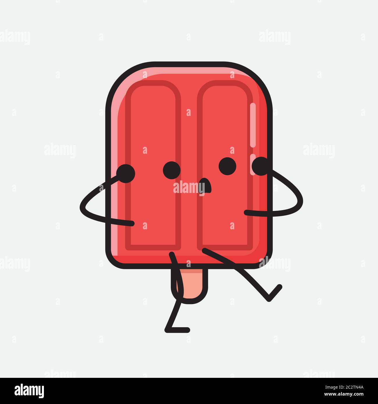 An illustration of Cute Popsicle Mascot Vector Character in Flat Design ...