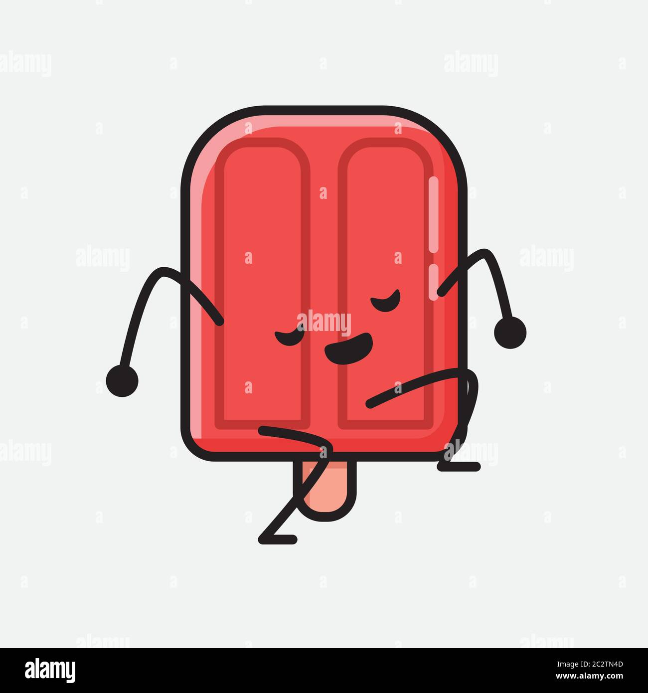 An illustration of Cute Popsicle Mascot Vector Character in Flat Design ...