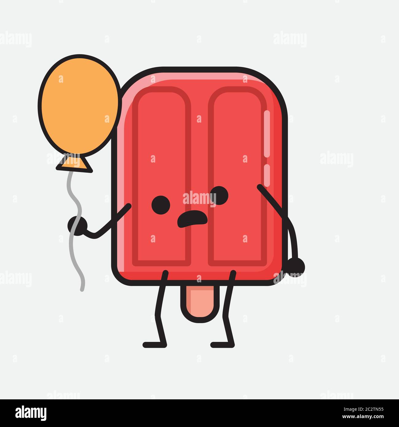 An illustration of Cute Popsicle Mascot Vector Character in Flat Design ...