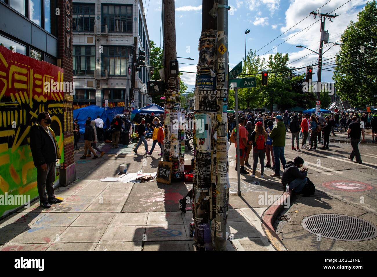 The Capitol Hill Autonomous Zone (CHAZ) or the Capitol Hill Occupied ...
