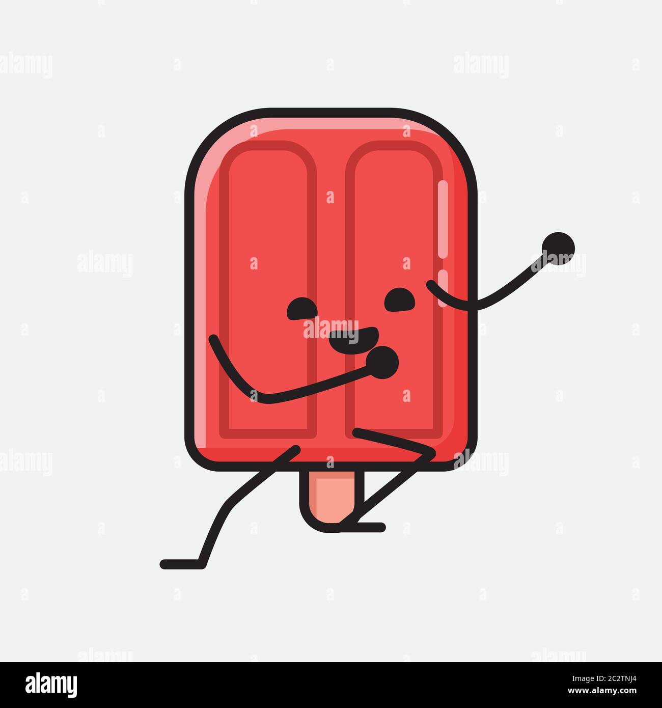 An illustration of Cute Popsicle Mascot Vector Character in Flat Design ...