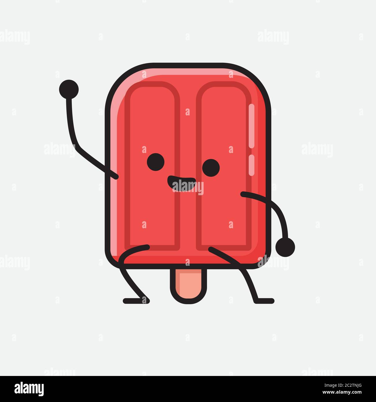 An illustration of Cute Popsicle Mascot Vector Character in Flat Design ...