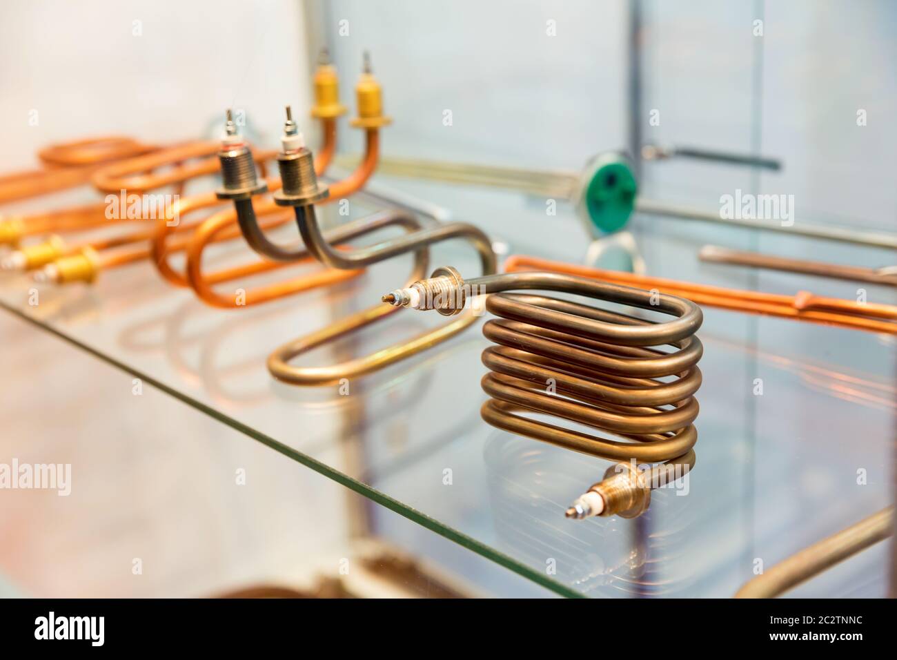 Electrical heat exchanger unit close up Stock Photo - Alamy