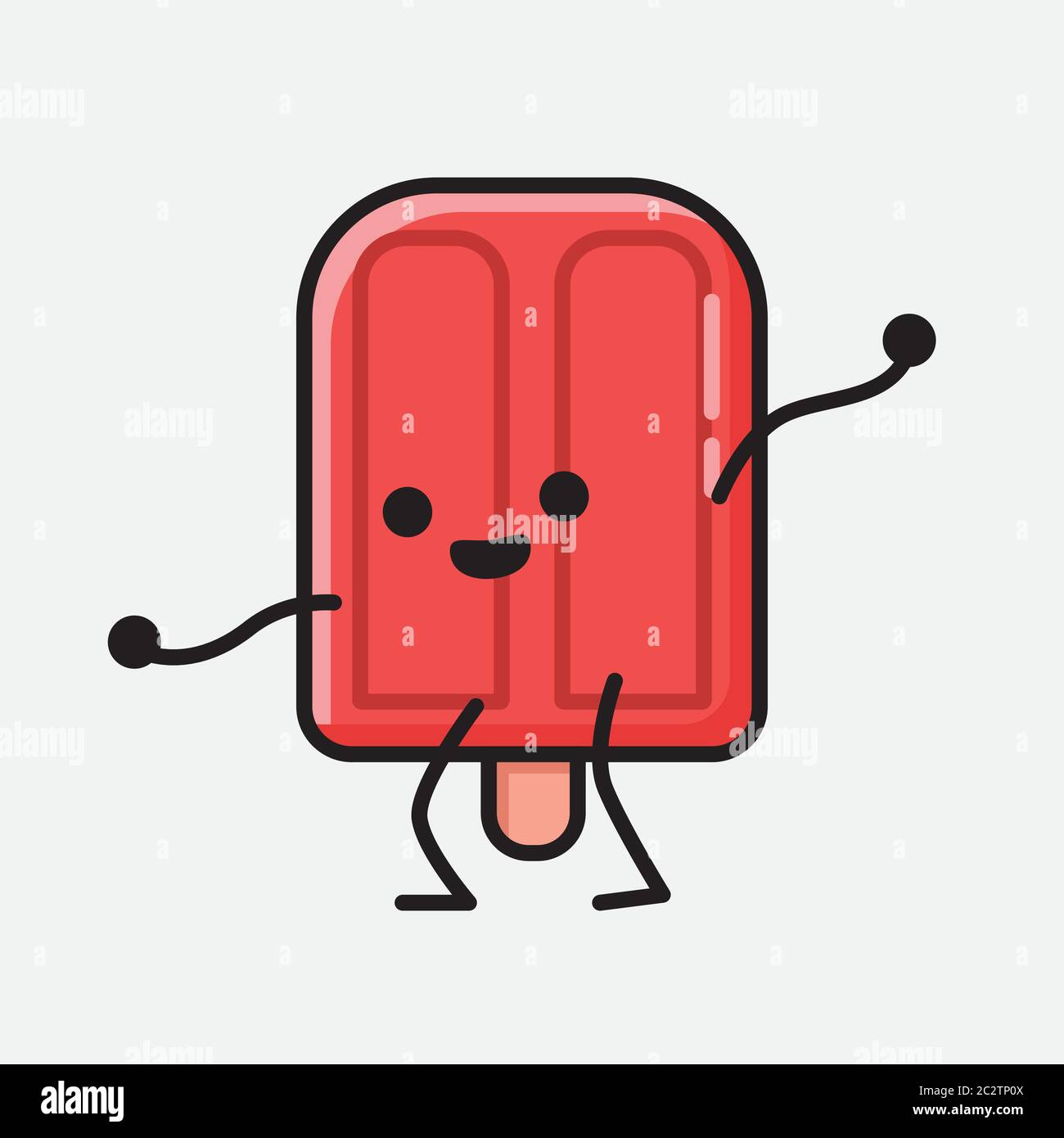 An illustration of Cute Popsicle Mascot Vector Character in Flat Design ...