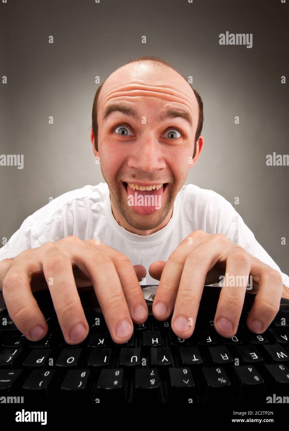 Nerd funny businessman on white hi-res stock photography and images - Alamy