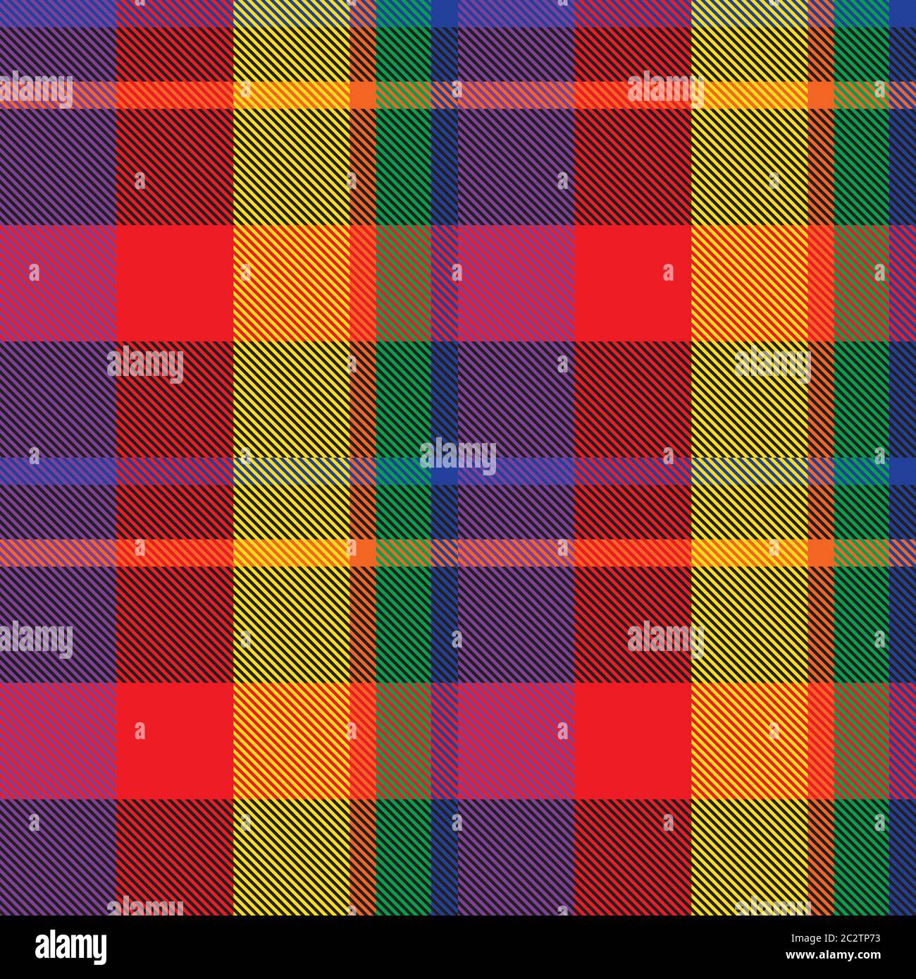 Rainbow Plaid, checkered, tartan seamless pattern suitable for fashion ...