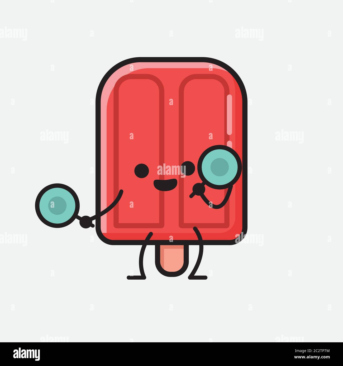 An illustration of Cute Popsicle Mascot Vector Character in Flat Design ...
