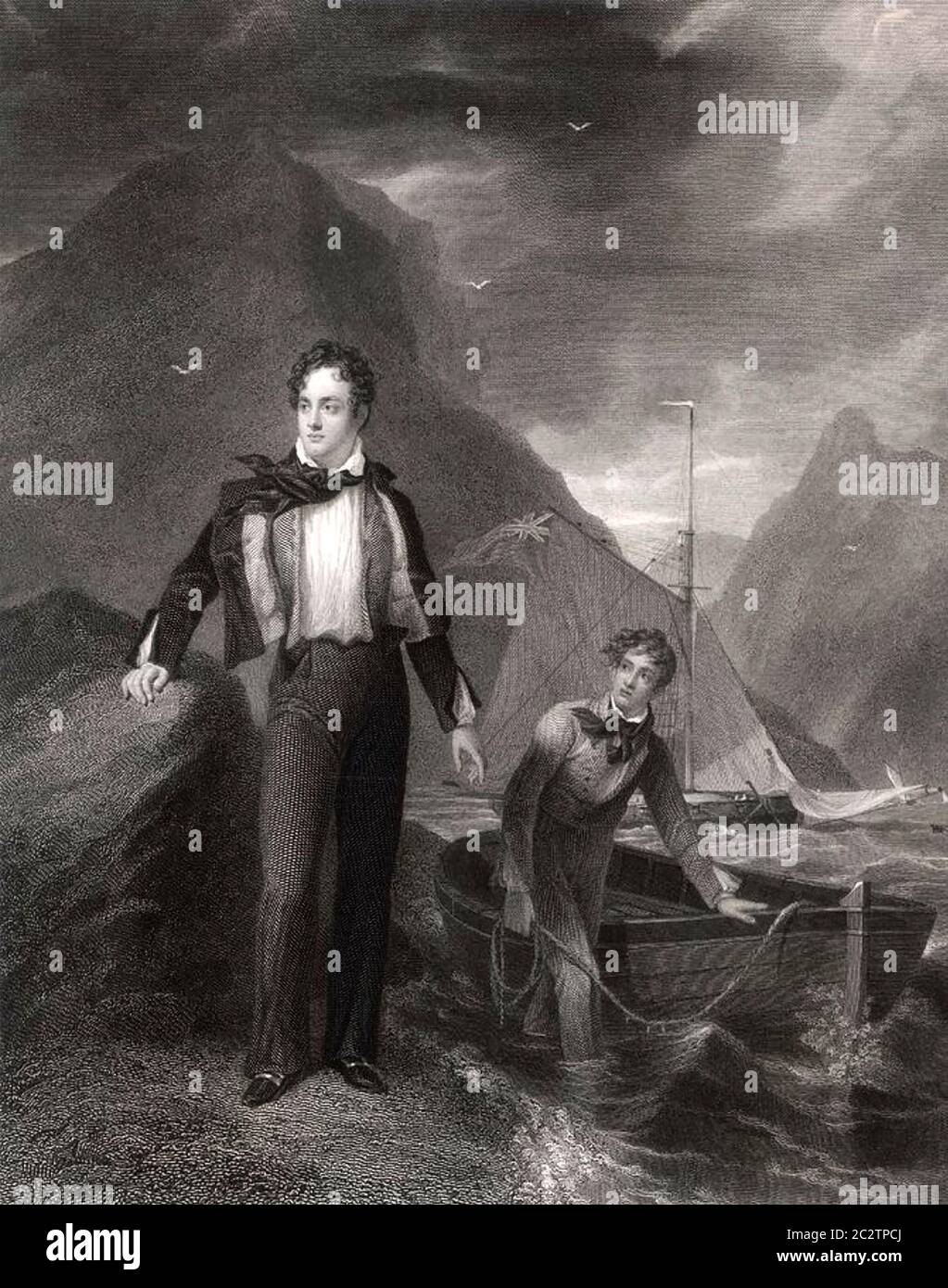 LORD BYRON (1788-1824) English poet and politician in an 1830 book ...