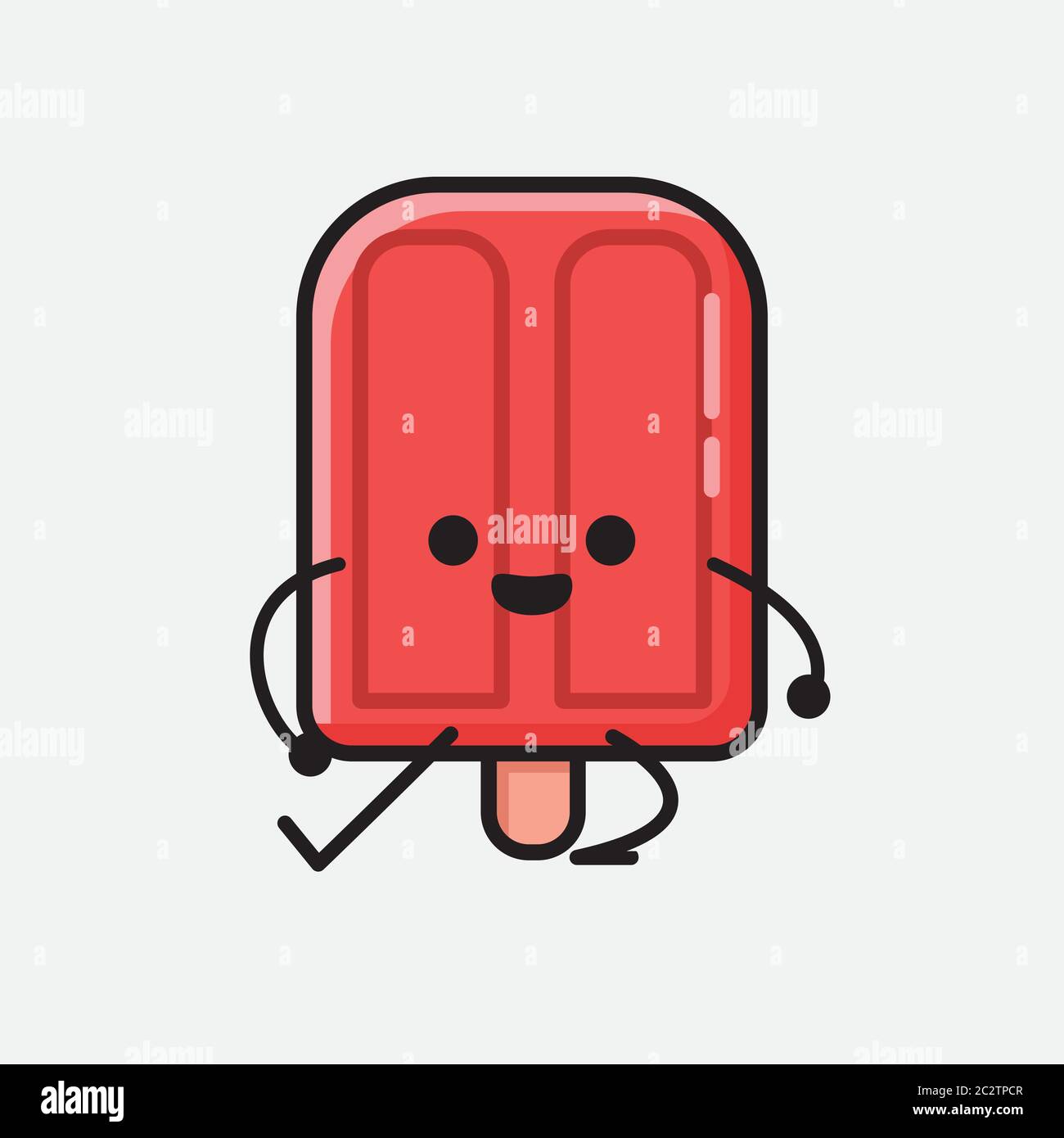 An illustration of Cute Popsicle Mascot Vector Character in Flat Design ...
