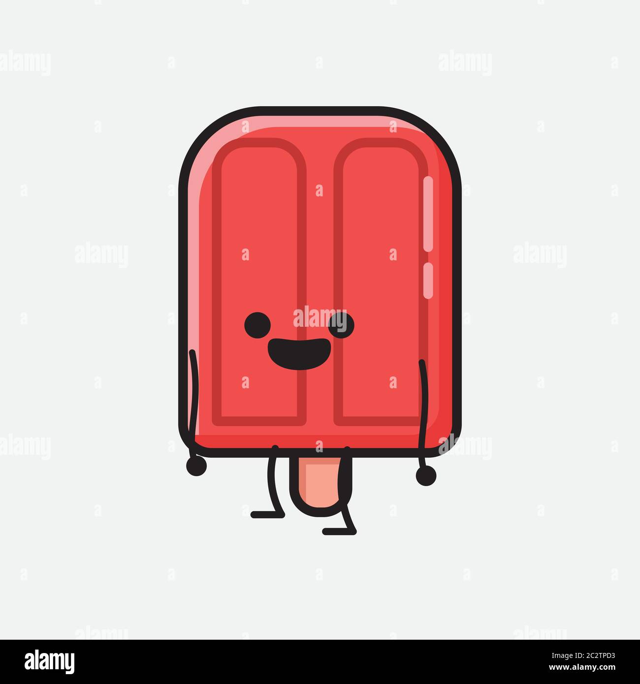 An illustration of Cute Popsicle Mascot Vector Character in Flat Design ...
