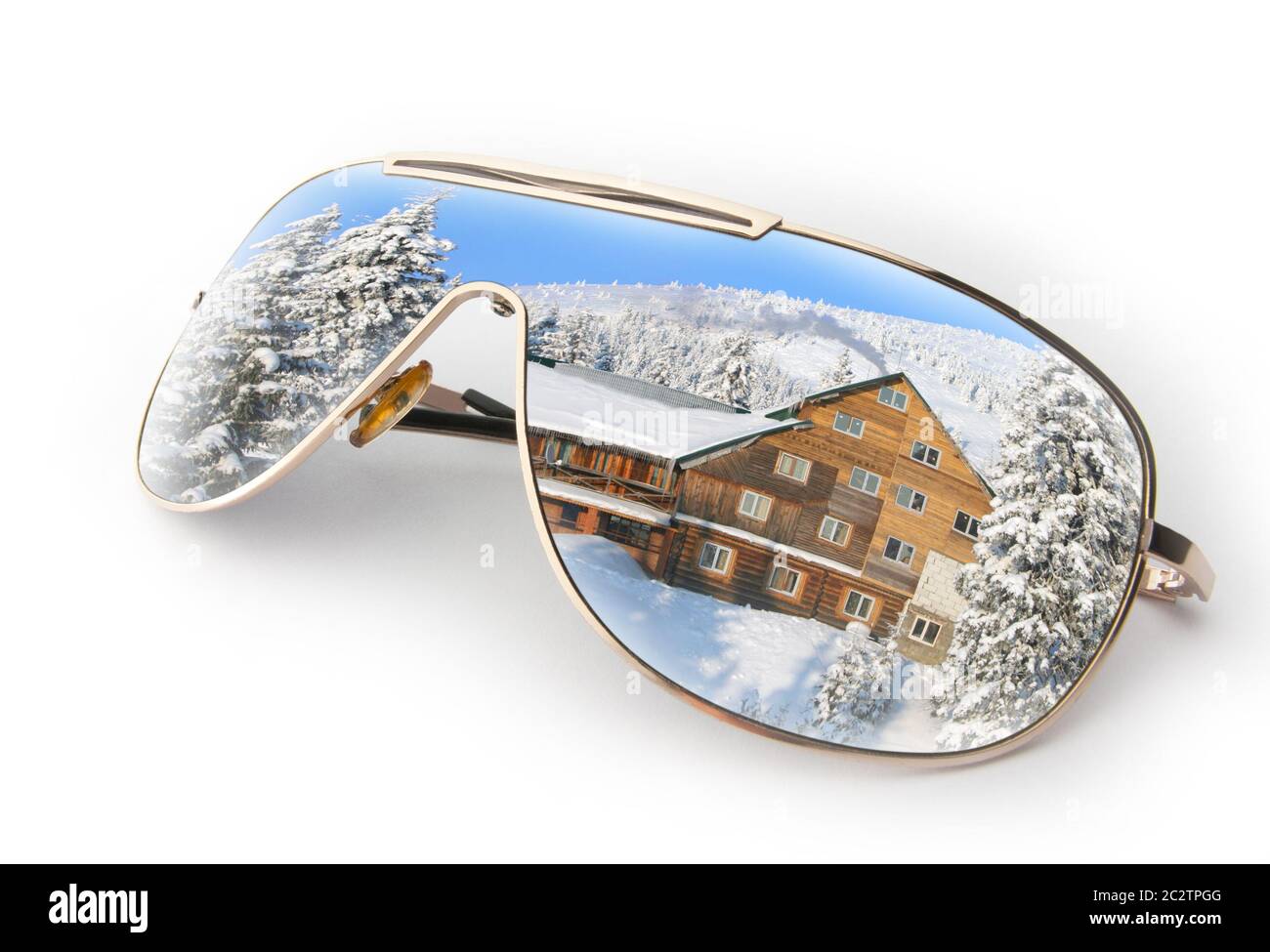 Cabin log chalet in Cut Out Stock Images & Pictures - Alamy